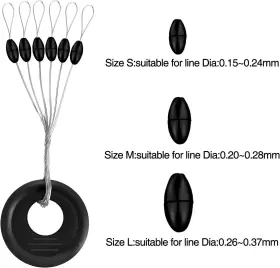RUBBER-01 OUTUS Fishing Bobber Beads Stopper Float Sinker